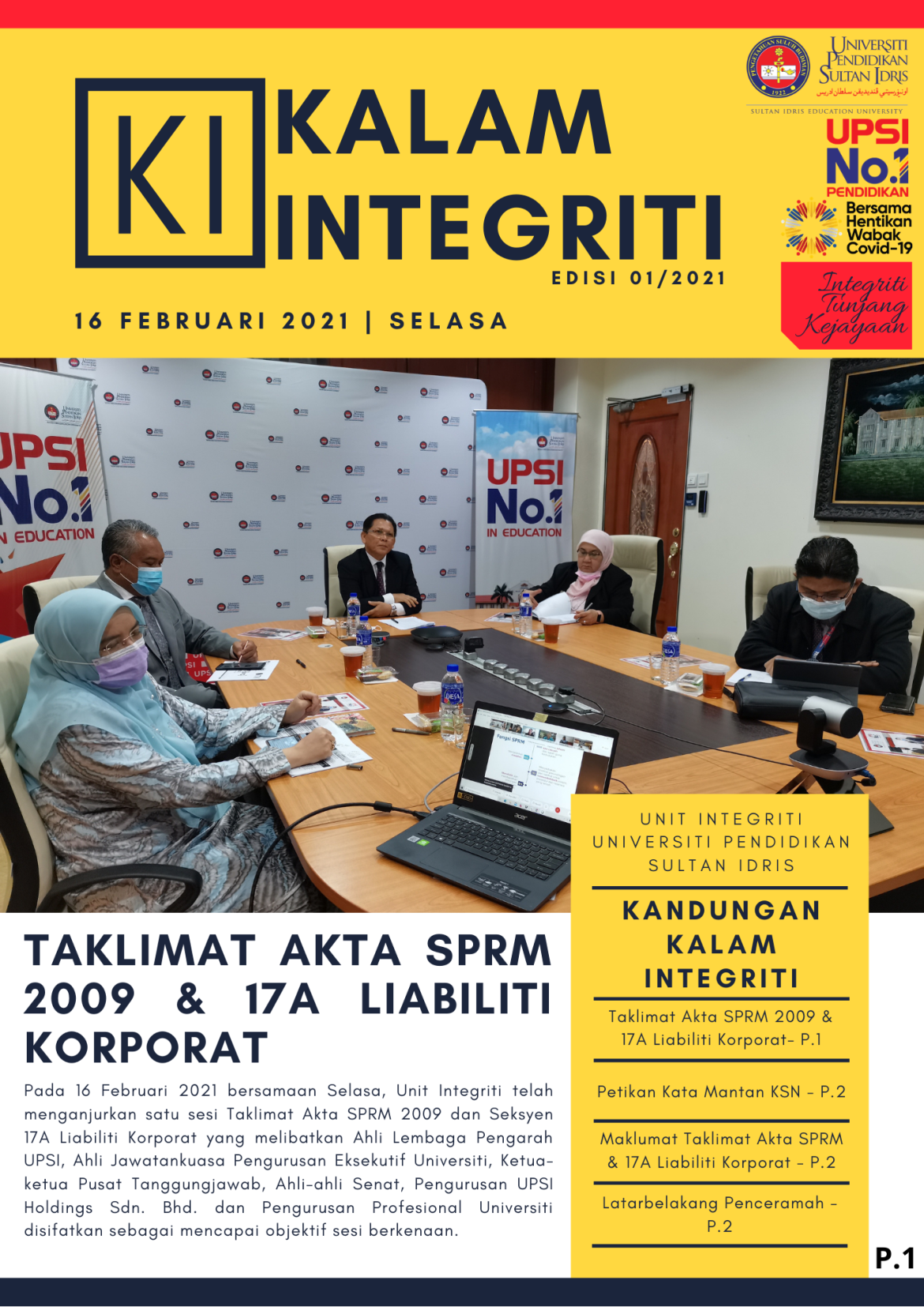 KALAM INTEGRITI – UPSI | Unit Integriti