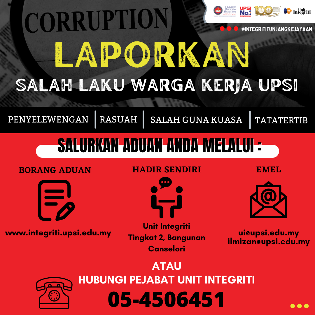 INFO INTEGRITI – UPSI | Unit Integriti